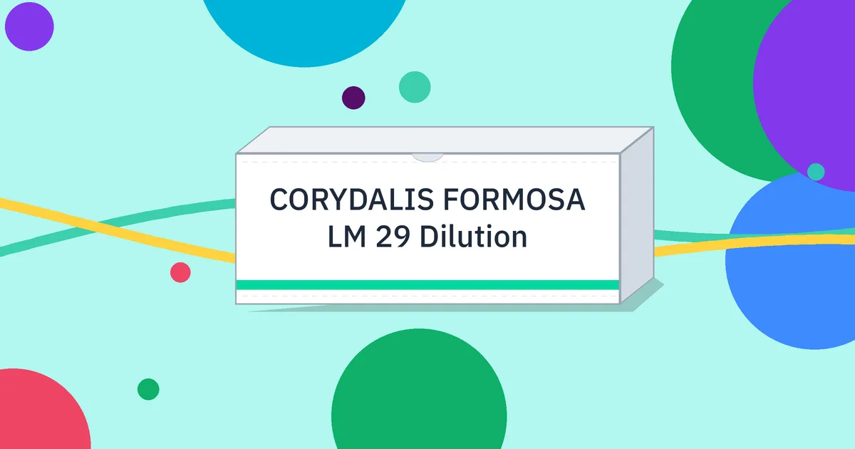 Symbolbild: Packung mit der Aufschrift CORYDALIS FORMOSA LM 29 Dilution (PZN 13454205) – Verfügbarkeit und Bezug in Apotheken in Frankfurt am Main