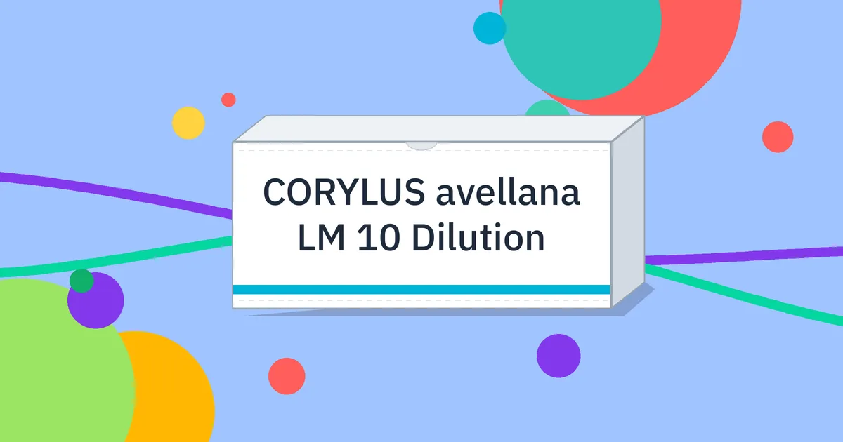 Symbolbild: Packung mit der Aufschrift CORYLUS avellana LM 10 Dilution (PZN 13454429) – Verfügbarkeit und Bezug in Apotheken in Frankfurt am Main