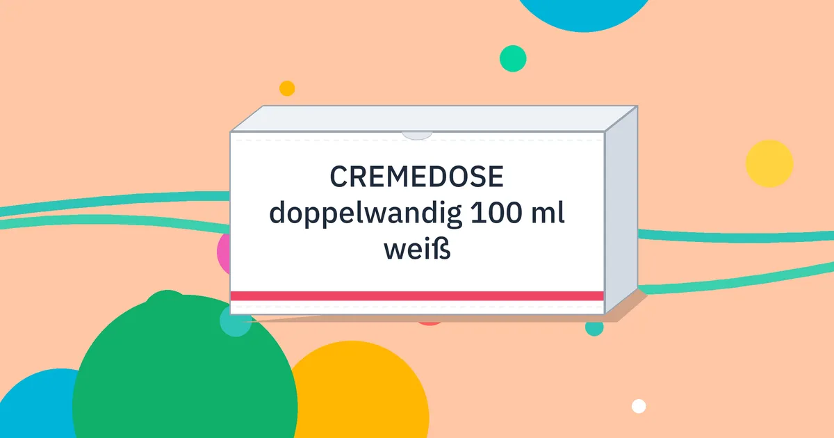 Symbolbild: Packung mit der Aufschrift CREMEDOSE doppelwandig 100 ml weiß (PZN 10192696) – Verfügbarkeit und Bezug in Apotheken in Frankfurt am Main