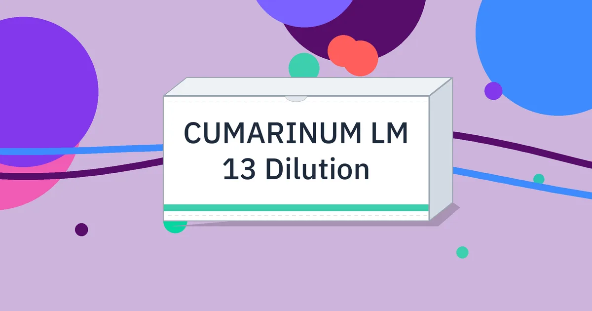 Symbolbild: Packung mit der Aufschrift CUMARINUM LM 13 Dilution (PZN 12836838) – Verfügbarkeit und Bezug in Apotheken in Frankfurt am Main