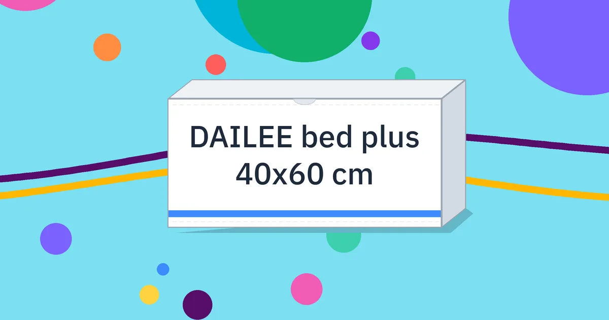 Symbolbild: Packung mit der Aufschrift DAILEE bed plus 40x60 cm (PZN 19511039) – Verfügbarkeit und Bezug in Apotheken in Frankfurt am Main