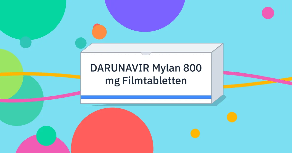Symbolbild: Packung mit der Aufschrift DARUNAVIR Mylan 800 mg Filmtabletten (PZN 14322836) – Verfügbarkeit und Bezug in Apotheken in Frankfurt am Main