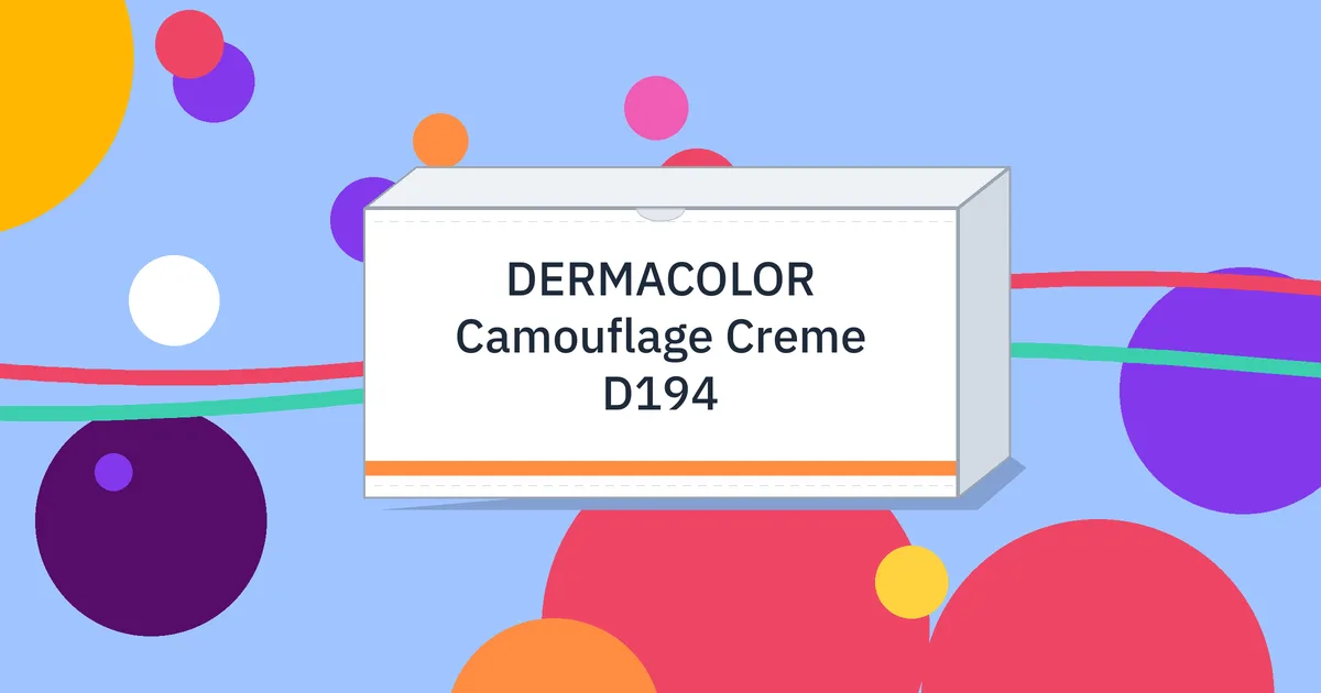 Symbolbild: Packung mit der Aufschrift DERMACOLOR Camouflage Creme D194 (PZN 15818746) – Verfügbarkeit und Bezug in Apotheken in Frankfurt am Main