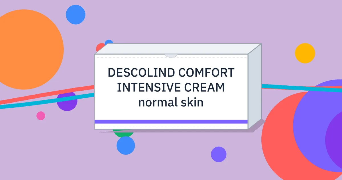 Symbolbild: Packung mit der Aufschrift DESCOLIND COMFORT INTENSIVE CREAM normal skin (PZN 16674953) – Verfügbarkeit und Bezug in Apotheken in Frankfurt am Main