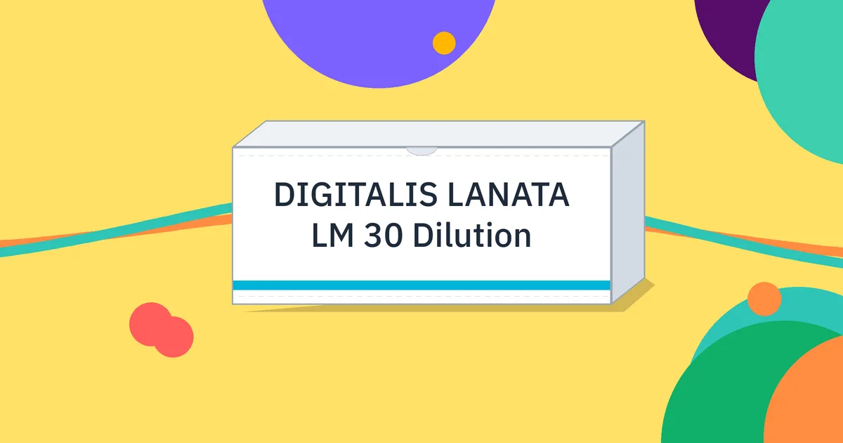Symbolbild: Packung mit der Aufschrift DIGITALIS LANATA LM 30 Dilution (PZN 12841992) – Verfügbarkeit und Bezug in Apotheken in Frankfurt am Main