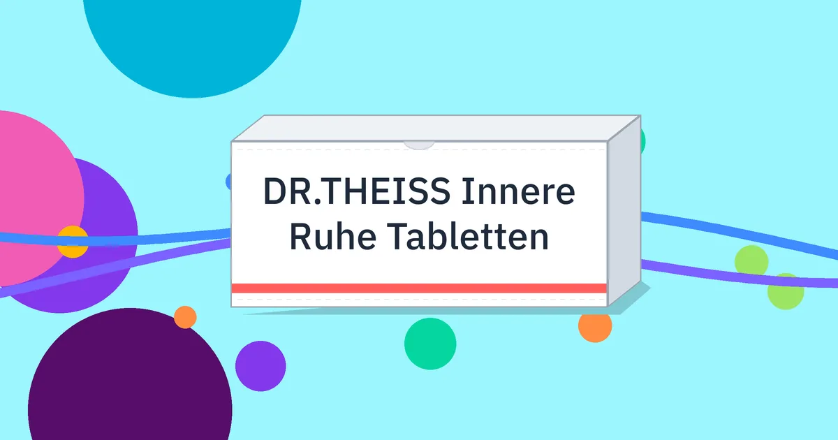 Symbolbild: Packung mit der Aufschrift DR.THEISS Innere Ruhe Tabletten (PZN 17988984) – Verfügbarkeit und Bezug in Apotheken in Frankfurt am Main