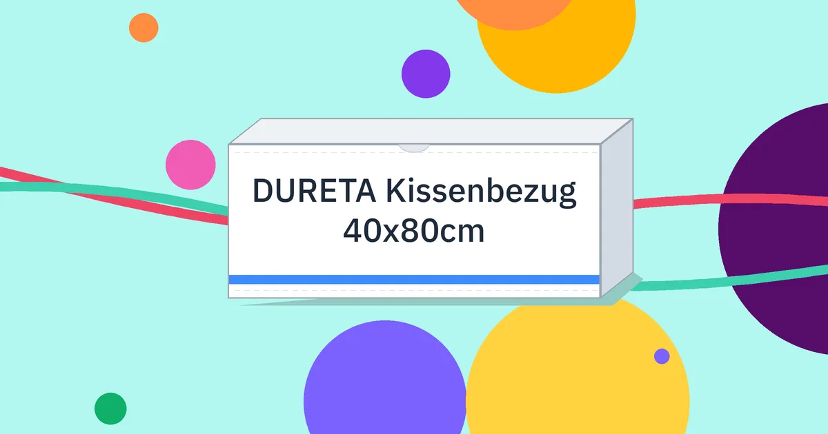 Symbolbild: Packung mit der Aufschrift DURETA Kissenbezug 40x80cm (PZN 01856097) – Verfügbarkeit und Bezug in Apotheken in Frankfurt am Main