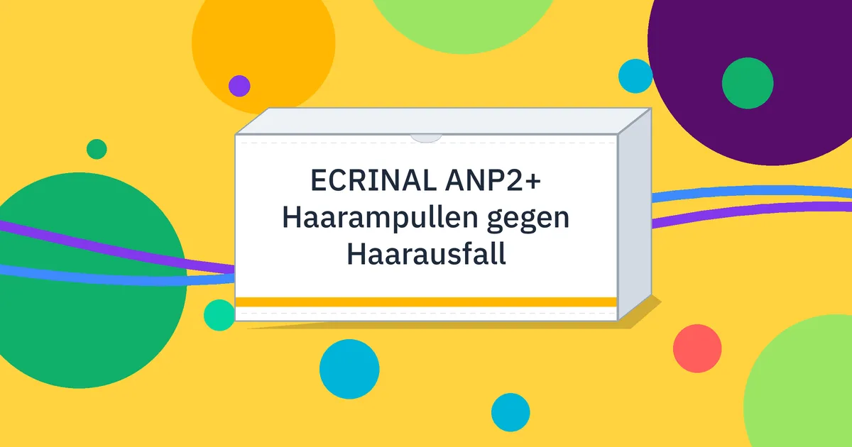 Symbolbild: Packung mit der Aufschrift ECRINAL ANP2+ Haarampullen gegen Haarausfall (PZN 11711684) – Verfügbarkeit und Bezug in Apotheken in Frankfurt am Main