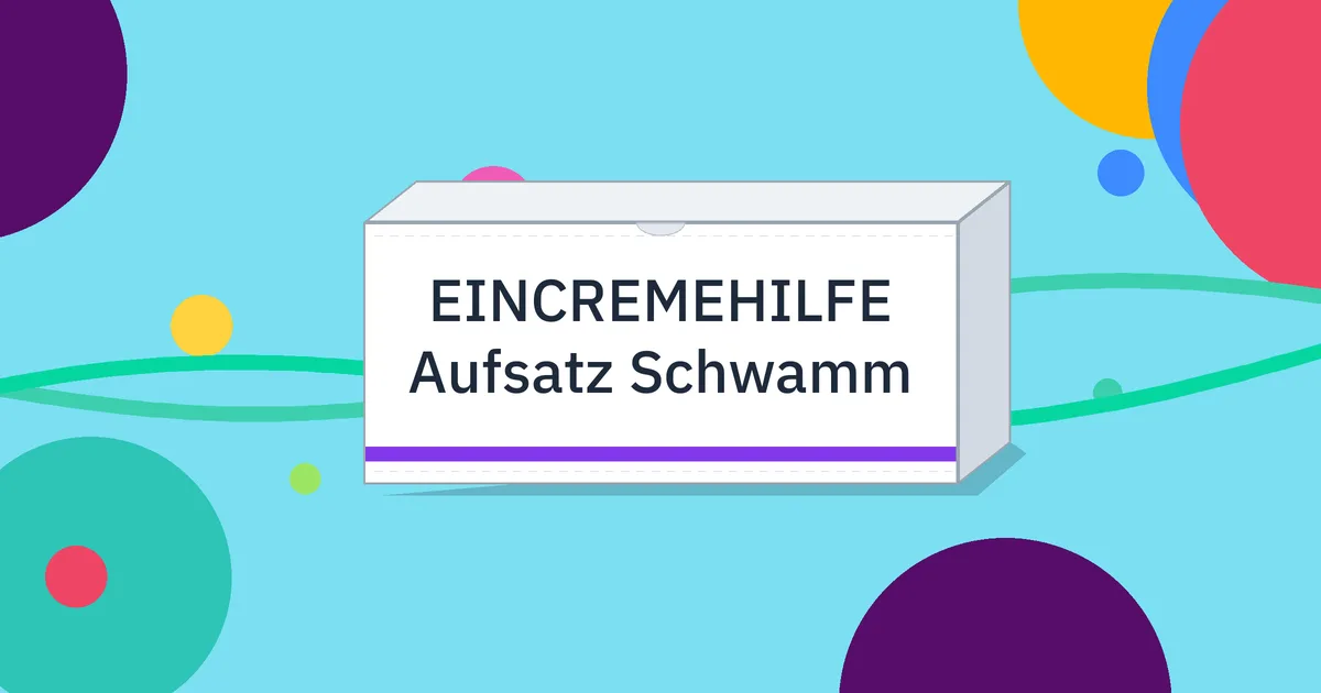 Symbolbild: Packung mit der Aufschrift EINCREMEHILFE Aufsatz Schwamm (PZN 19073740) – Verfügbarkeit und Bezug in Apotheken in Frankfurt am Main