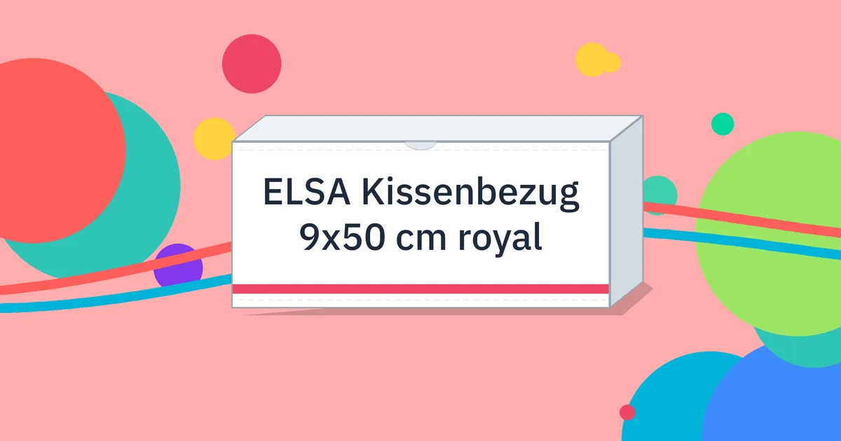 Symbolbild: Packung mit der Aufschrift ELSA Kissenbezug 9x50 cm royal (PZN 06795414) – Verfügbarkeit und Bezug in Apotheken in Frankfurt am Main