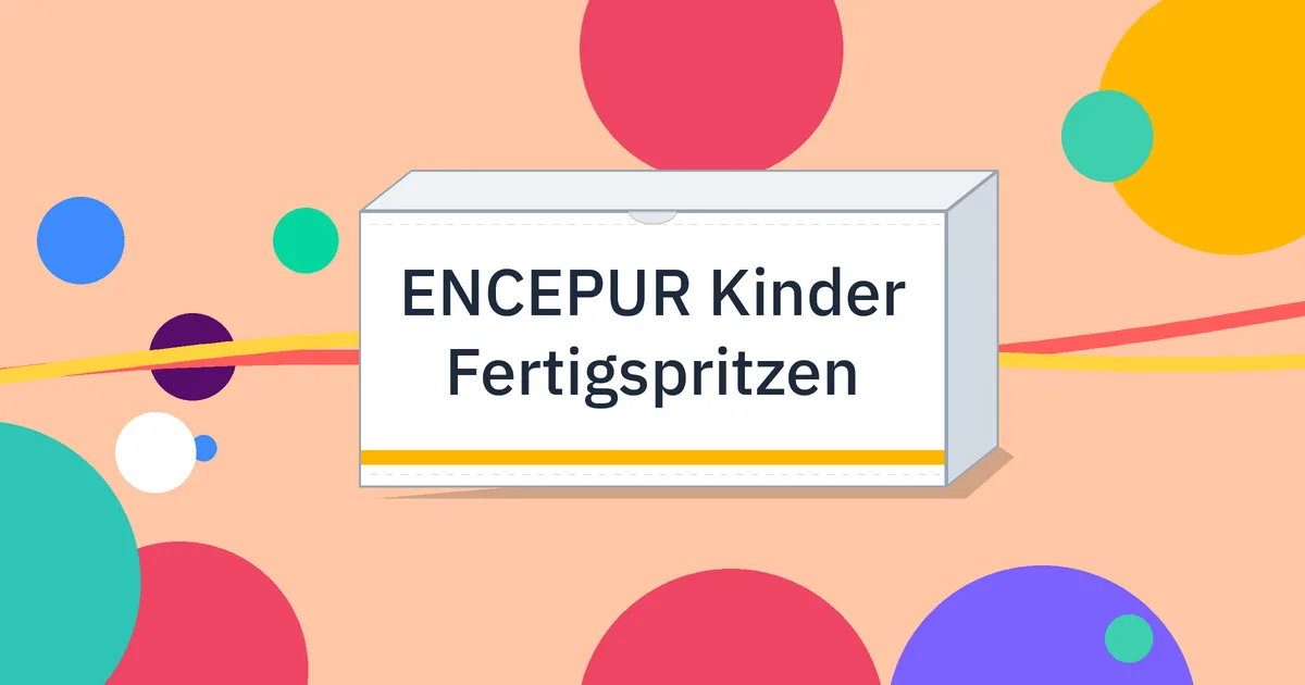 Symbolbild: Packung mit der Aufschrift ENCEPUR Kinder Fertigspritzen (PZN 05909235) – Verfügbarkeit und Bezug in Apotheken in Frankfurt am Main