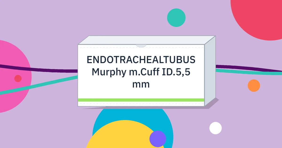 Symbolbild: Packung mit der Aufschrift ENDOTRACHEALTUBUS Murphy m.Cuff ID.5,5 mm (PZN 07219776) – Verfügbarkeit und Bezug in Apotheken in Frankfurt am Main
