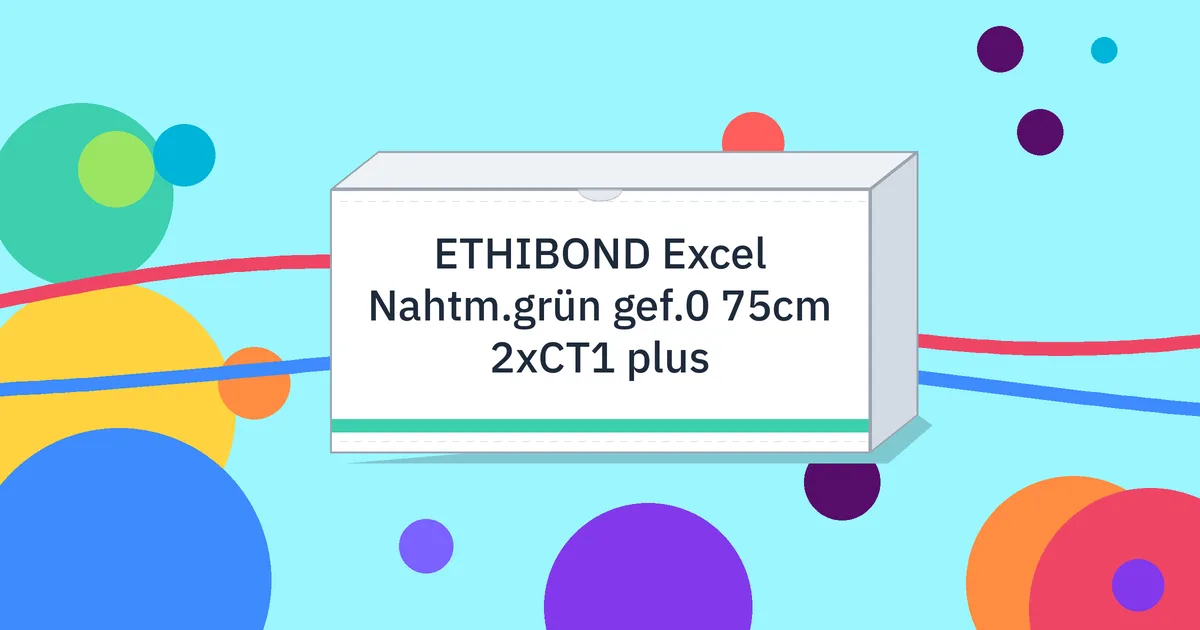 Symbolbild: Packung mit der Aufschrift ETHIBOND Excel Nahtm.grün gef.0 75cm 2xCT1 plus (PZN 20911347) – Verfügbarkeit und Bezug in Apotheken in Frankfurt am Main