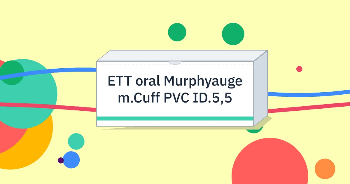 Symbolbild: Packung mit der Aufschrift ETT oral Murphyauge m.Cuff PVC ID.5,5 (PZN 19121083) – Verfügbarkeit und Bezug in Apotheken in Frankfurt am Main