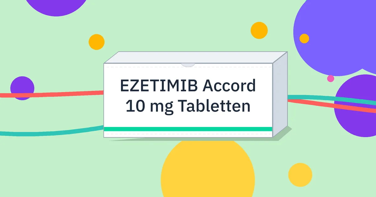 Symbolbild: Packung mit der Aufschrift EZETIMIB Accord 10 mg Tabletten (PZN 12469400) – Verfügbarkeit und Bezug in Apotheken in Frankfurt am Main
