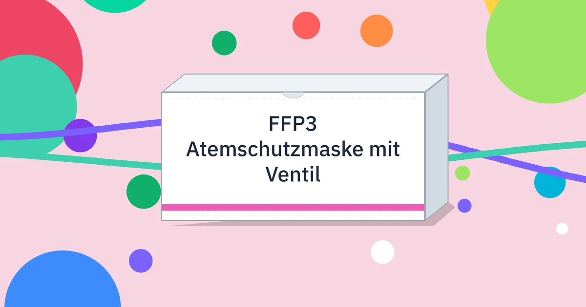 Symbolbild: Packung mit der Aufschrift FFP3 Atemschutzmaske mit Ventil (PZN 06144154) – Verfügbarkeit und Bezug in Apotheken in Frankfurt am Main