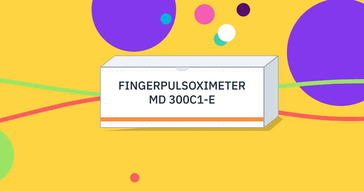 Symbolbild: Packung mit der Aufschrift FINGERPULSOXIMETER MD 300C1-E (PZN 09225829) – Verfügbarkeit und Bezug in Apotheken in Frankfurt am Main