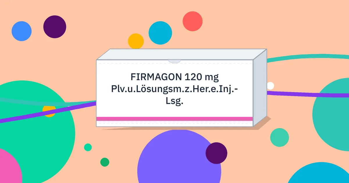 Symbolbild: Packung mit der Aufschrift FIRMAGON 120 mg Plv.u.Lösungsm.z.Her.e.Inj.-Lsg. (PZN 09043241) – Verfügbarkeit und Bezug in Apotheken in Frankfurt am Main