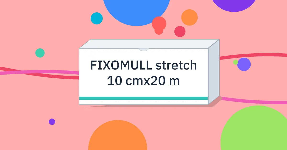 Symbolbild: Packung mit der Aufschrift FIXOMULL stretch 10 cmx20 m (PZN 00576823) – Verfügbarkeit und Bezug in Apotheken in Frankfurt am Main