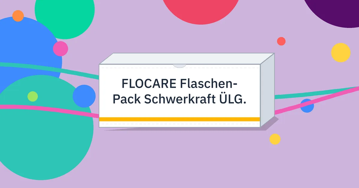 Symbolbild: Packung mit der Aufschrift FLOCARE Flaschen-Pack Schwerkraft ÜLG. (PZN 11289311) – Verfügbarkeit und Bezug in Apotheken in Frankfurt am Main
