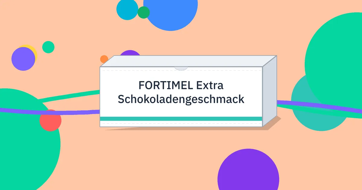 Symbolbild: Packung mit der Aufschrift FORTIMEL Extra Schokoladengeschmack (PZN 00723170) – Verfügbarkeit und Bezug in Apotheken in Frankfurt am Main