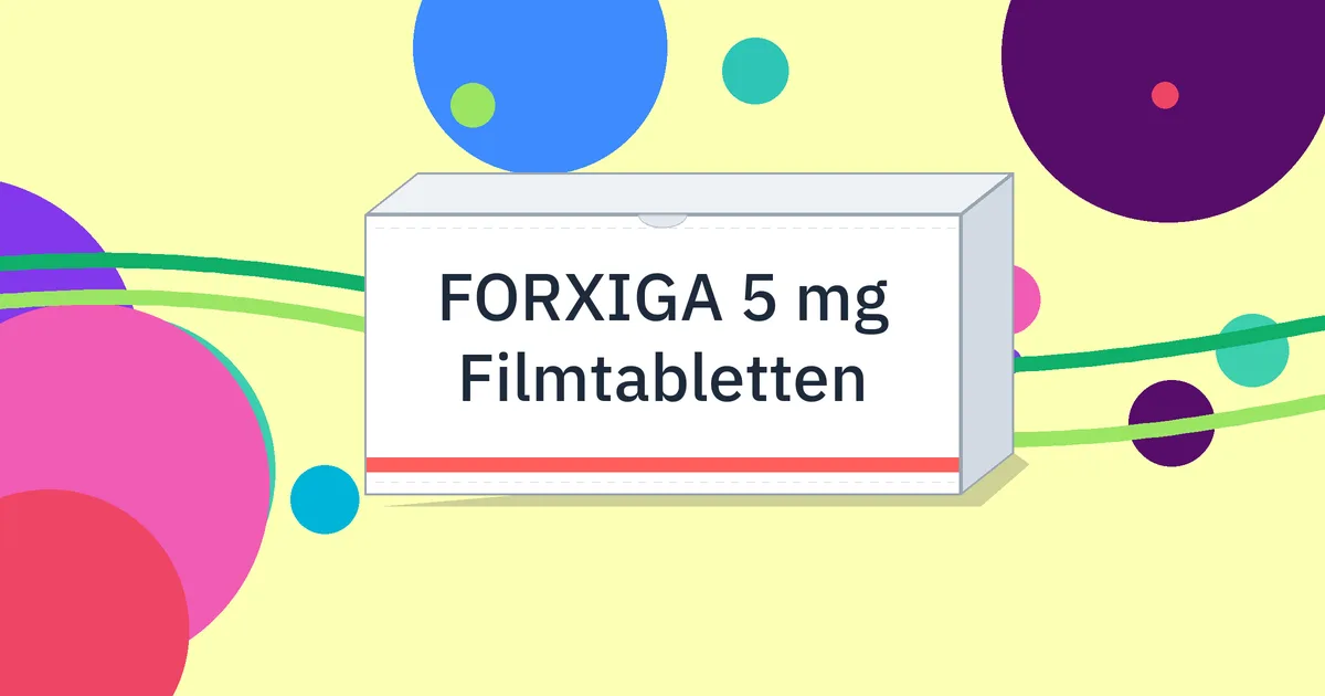 Symbolbild: Packung mit der Aufschrift FORXIGA 5 mg Filmtabletten (PZN 16832659) – Verfügbarkeit und Bezug in Apotheken in Frankfurt am Main