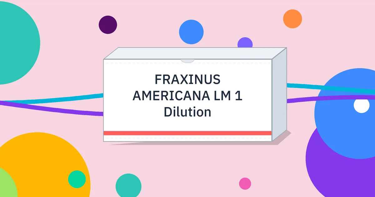 Symbolbild: Packung mit der Aufschrift FRAXINUS AMERICANA LM 1 Dilution (PZN 13491442) – Verfügbarkeit und Bezug in Apotheken in Frankfurt am Main