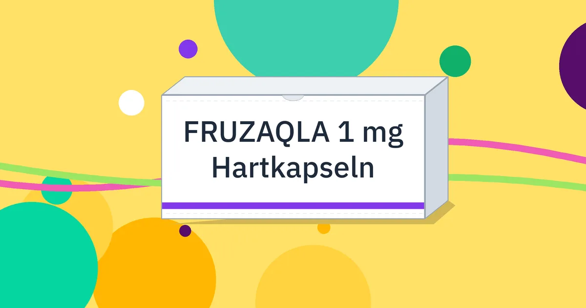 Symbolbild: Packung mit der Aufschrift FRUZAQLA 1 mg Hartkapseln (PZN 19346043) – Verfügbarkeit und Bezug in Apotheken in Frankfurt am Main