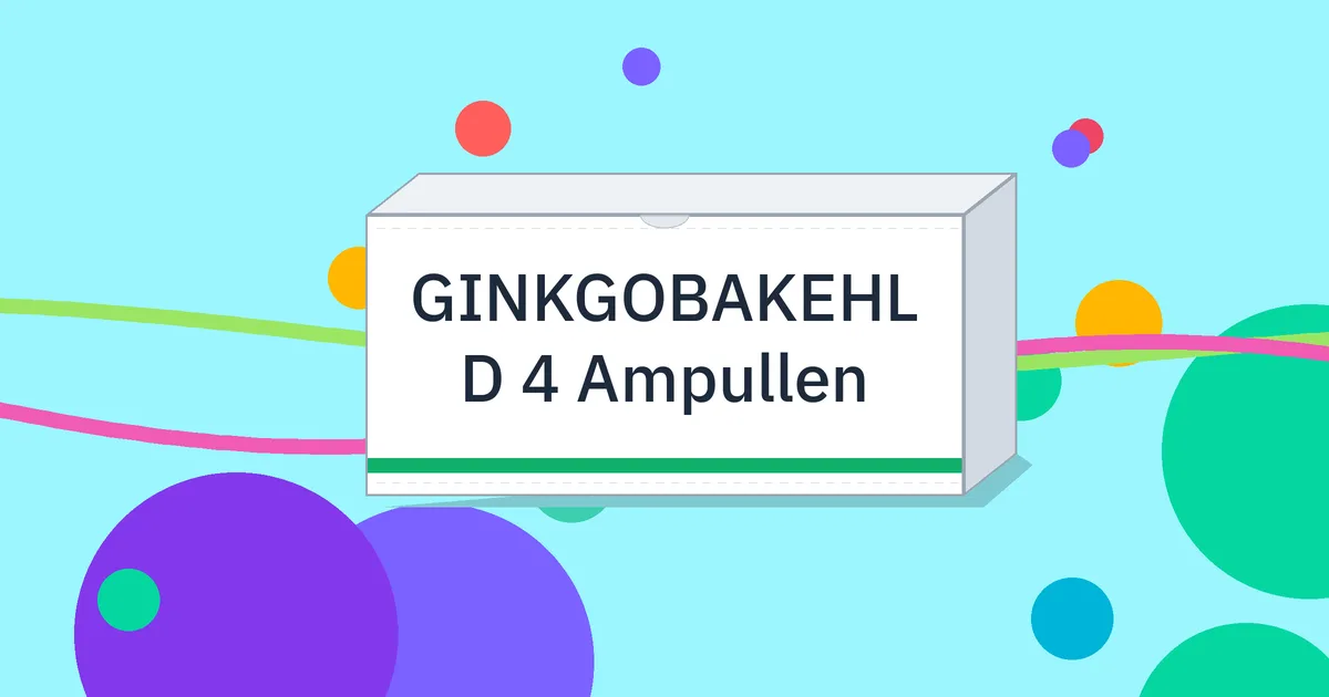 Symbolbild: Packung mit der Aufschrift GINKGOBAKEHL D 4 Ampullen (PZN 04525863) – Verfügbarkeit und Bezug in Apotheken in Frankfurt am Main