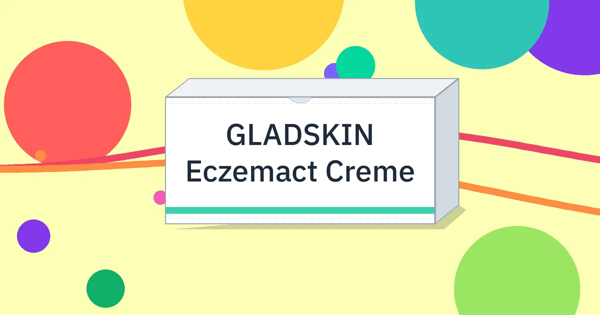 Symbolbild: Packung mit der Aufschrift GLADSKIN Eczemact Creme (PZN 18256361) – Verfügbarkeit und Bezug in Apotheken in Frankfurt am Main