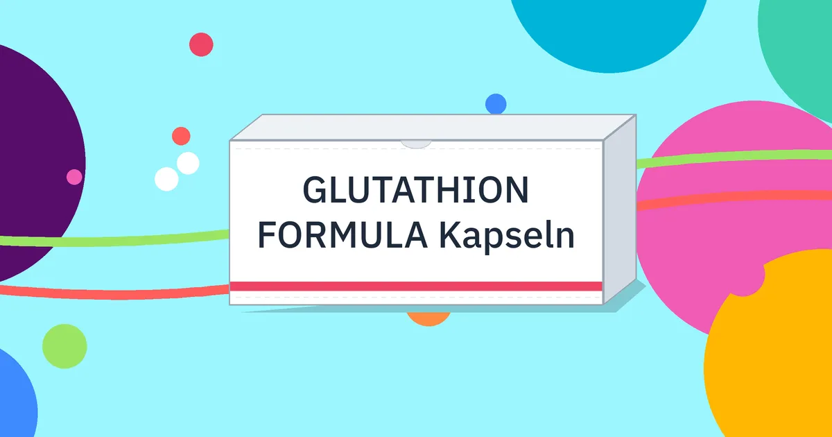Symbolbild: Packung mit der Aufschrift GLUTATHION FORMULA Kapseln (PZN 20282791) – Verfügbarkeit und Bezug in Apotheken in Frankfurt am Main