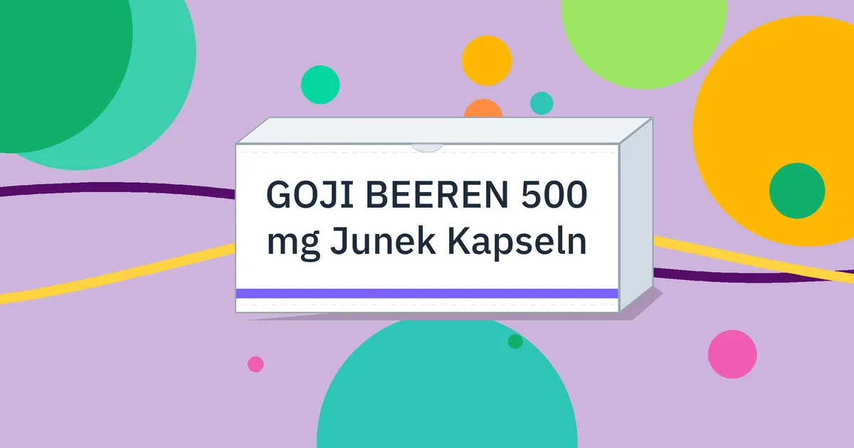 Symbolbild: Packung mit der Aufschrift GOJI BEEREN 500 mg Junek Kapseln (PZN 10051211) – Verfügbarkeit und Bezug in Apotheken in Frankfurt am Main