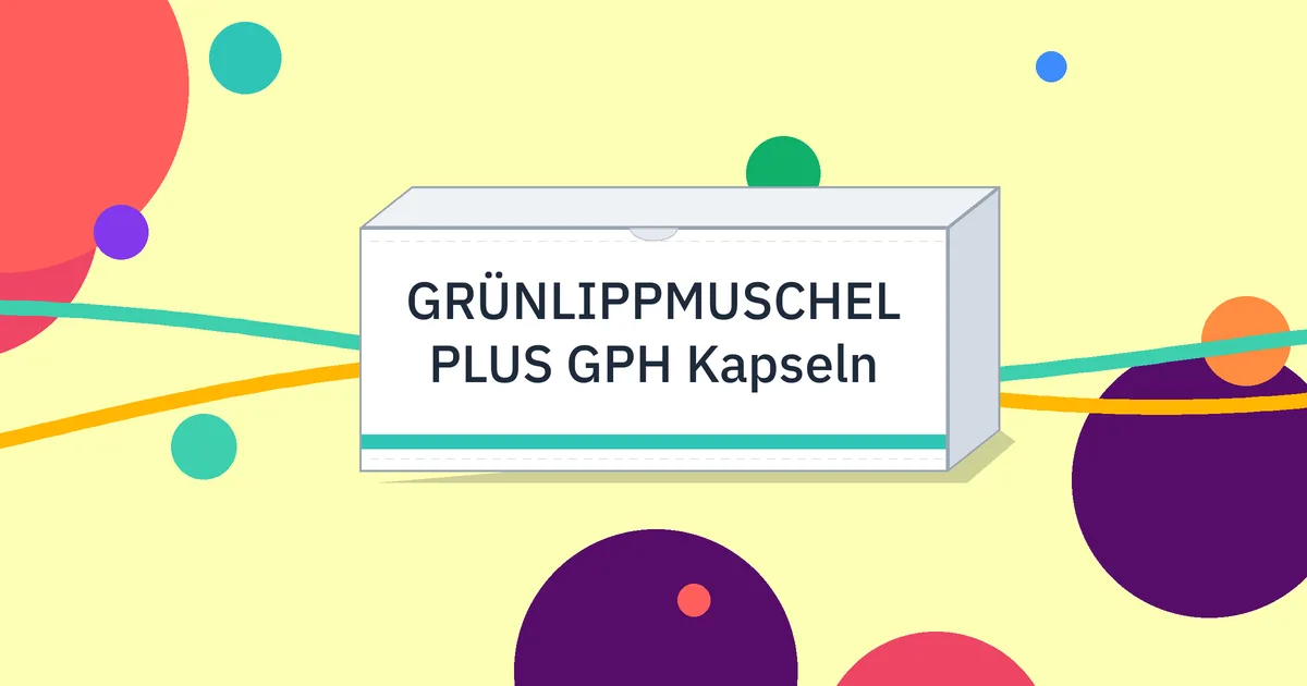 Symbolbild: Packung mit der Aufschrift GRÜNLIPPMUSCHEL PLUS GPH Kapseln (PZN 02841353) – Verfügbarkeit und Bezug in Apotheken in Frankfurt am Main