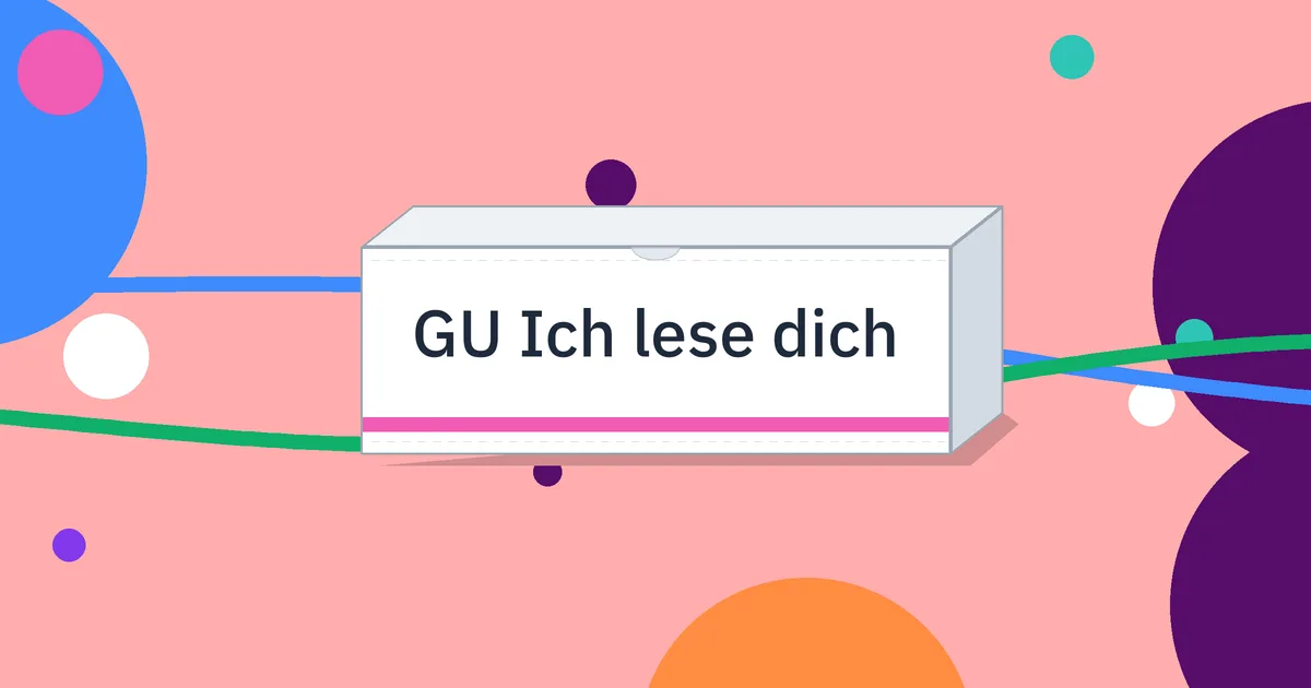 Symbolbild: Packung mit der Aufschrift GU Ich lese dich (PZN 16653862) – Verfügbarkeit und Bezug in Apotheken in Frankfurt am Main