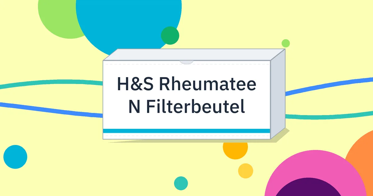 Symbolbild: Packung mit der Aufschrift H&S Rheumatee N Filterbeutel (PZN 15578578) – Verfügbarkeit und Bezug in Apotheken in Frankfurt am Main