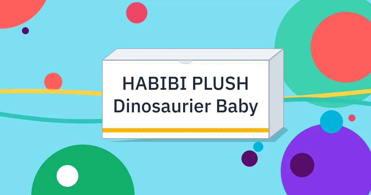 Symbolbild: Packung mit der Aufschrift HABIBI PLUSH Dinosaurier Baby (PZN 18749135) – Verfügbarkeit und Bezug in Apotheken in Frankfurt am Main
