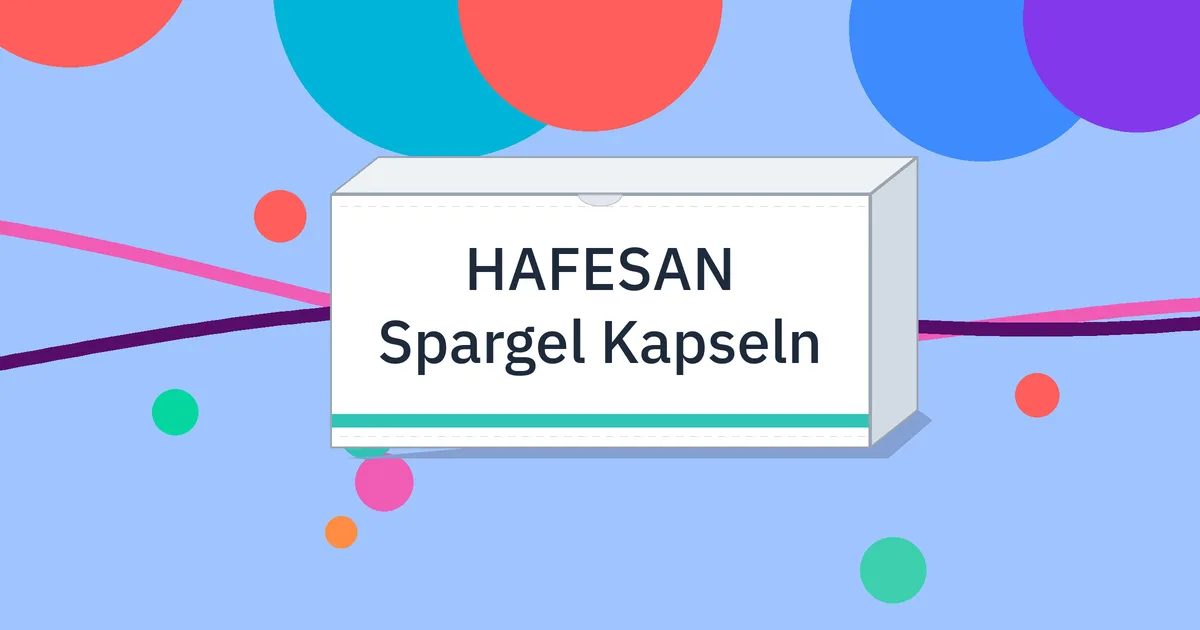 Symbolbild: Packung mit der Aufschrift HAFESAN Spargel Kapseln (PZN 07427434) – Verfügbarkeit und Bezug in Apotheken in Frankfurt am Main