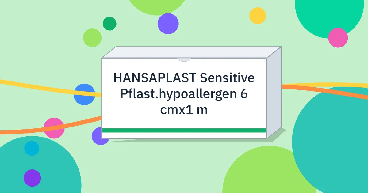Symbolbild: Packung mit der Aufschrift HANSAPLAST Sensitive Pflast.hypoallergen 6 cmx1 m (PZN 16742778) – Verfügbarkeit und Bezug in Apotheken in Frankfurt am Main