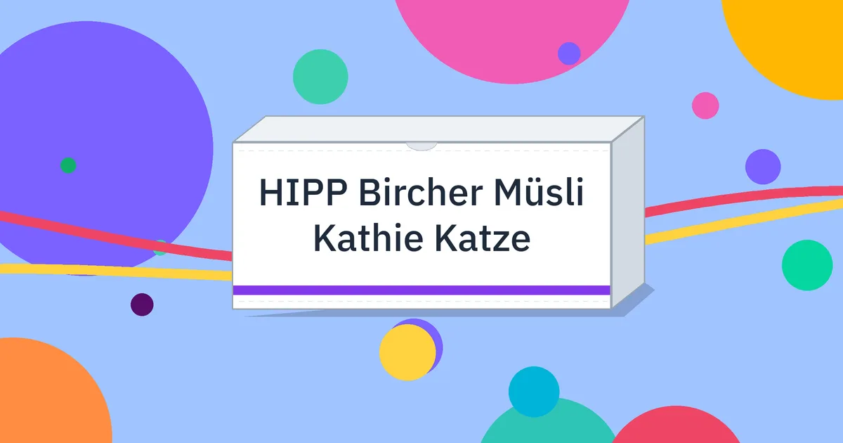 Symbolbild: Packung mit der Aufschrift HIPP Bircher Müsli Kathie Katze (PZN 18839341) – Verfügbarkeit und Bezug in Apotheken in Frankfurt am Main