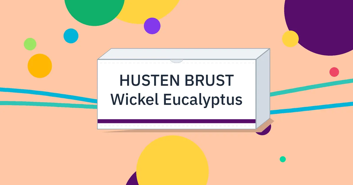 Symbolbild: Packung mit der Aufschrift HUSTEN BRUST Wickel Eucalyptus (PZN 19205319) – Verfügbarkeit und Bezug in Apotheken in Frankfurt am Main