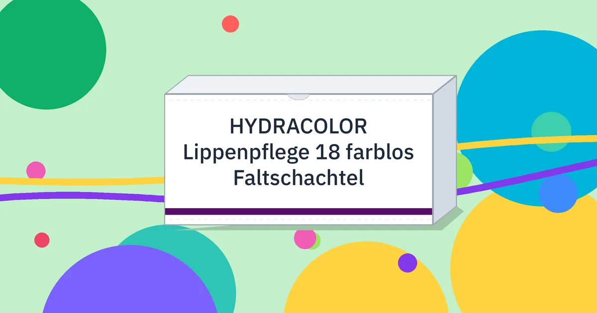 Symbolbild: Packung mit der Aufschrift HYDRACOLOR Lippenpflege 18 farblos Faltschachtel (PZN 02262603) – Verfügbarkeit und Bezug in Apotheken in Frankfurt am Main