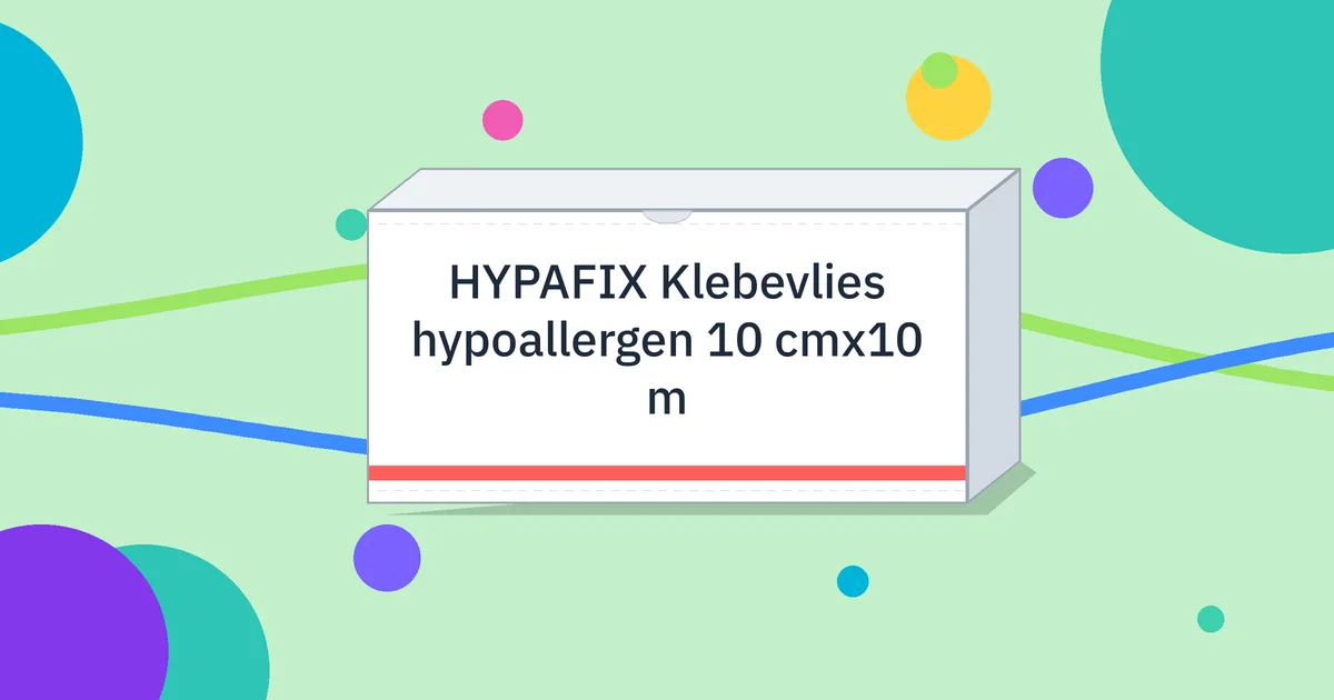 Symbolbild: Packung mit der Aufschrift HYPAFIX Klebevlies hypoallergen 10 cmx10 m (PZN 19477093) – Verfügbarkeit und Bezug in Apotheken in Frankfurt am Main