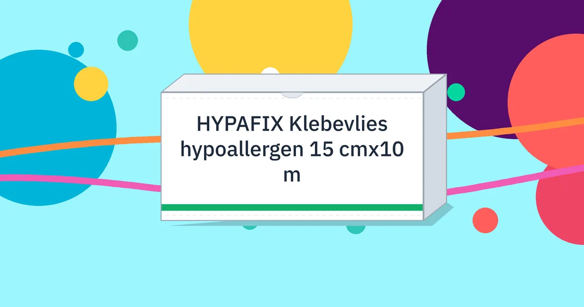 Symbolbild: Packung mit der Aufschrift HYPAFIX Klebevlies hypoallergen 15 cmx10 m (PZN 19116260) – Verfügbarkeit und Bezug in Apotheken in Frankfurt am Main