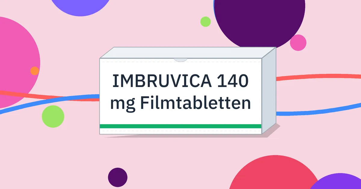 Symbolbild: Packung mit der Aufschrift IMBRUVICA 140 mg Filmtabletten (PZN 19248501) – Verfügbarkeit und Bezug in Apotheken in Frankfurt am Main