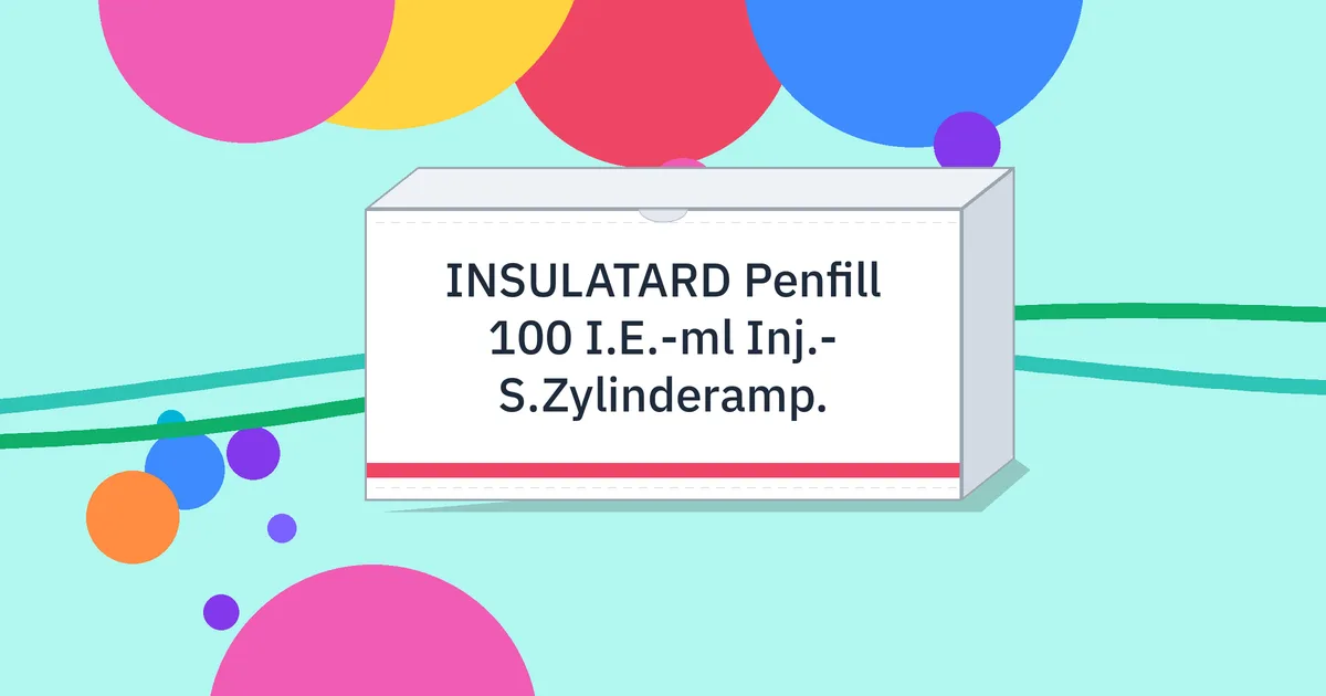 Symbolbild: Packung mit der Aufschrift INSULATARD Penfill 100 I.E.-ml Inj.-S.Zylinderamp. (PZN 06430776) – Verfügbarkeit und Bezug in Apotheken in Frankfurt am Main