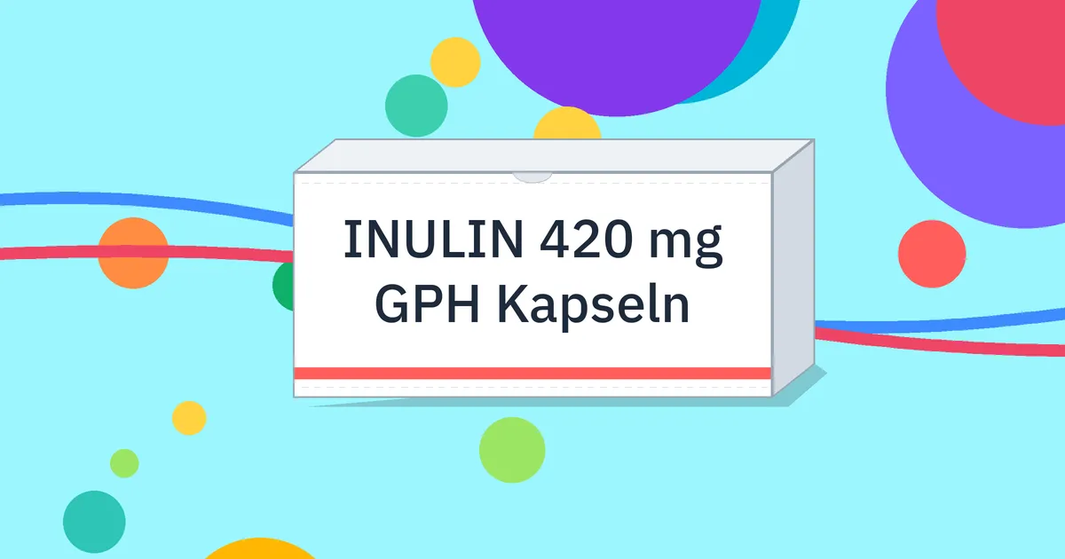 Symbolbild: Packung mit der Aufschrift INULIN 420 mg GPH Kapseln (PZN 07603463) – Verfügbarkeit und Bezug in Apotheken in Frankfurt am Main
