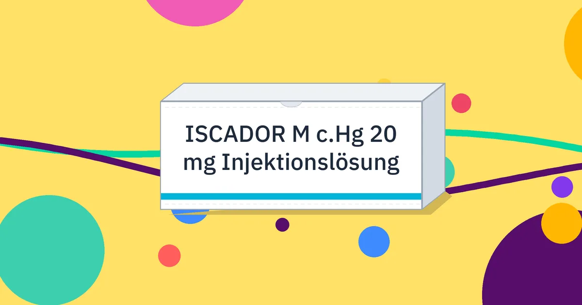Symbolbild: Packung mit der Aufschrift ISCADOR M c.Hg 20 mg Injektionslösung (PZN 01385752) – Verfügbarkeit und Bezug in Apotheken in Frankfurt am Main