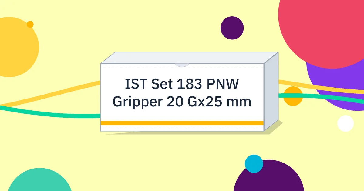 Symbolbild: Packung mit der Aufschrift IST Set 183 PNW Gripper 20 Gx25 mm (PZN 13868131) – Verfügbarkeit und Bezug in Apotheken in Frankfurt am Main
