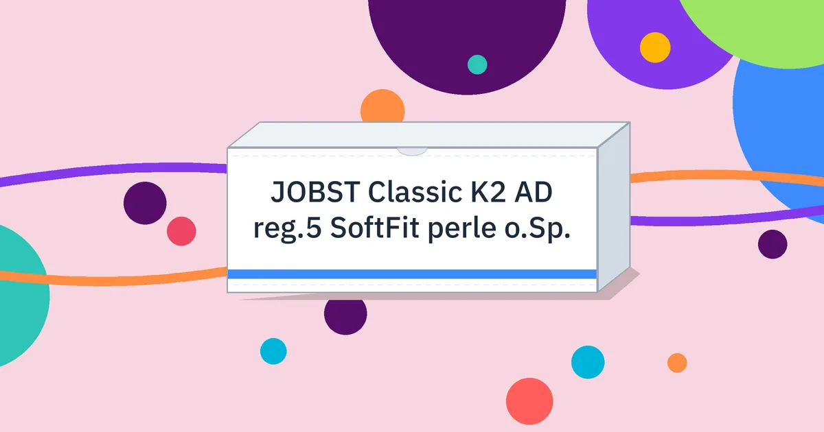 Symbolbild: Packung mit der Aufschrift JOBST Classic K2 AD reg.5 SoftFit perle o.Sp. (PZN 14221667) – Verfügbarkeit und Bezug in Apotheken in Frankfurt am Main