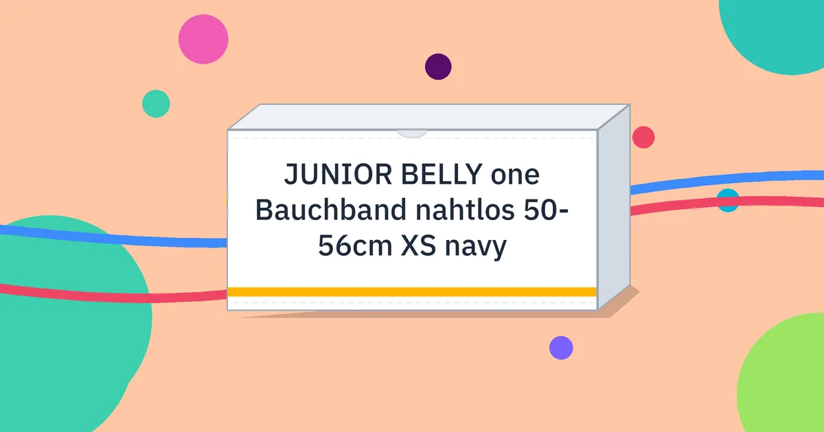 Symbolbild: Packung mit der Aufschrift JUNIOR BELLY one Bauchband nahtlos 50-56cm XS navy (PZN 12421876) – Verfügbarkeit und Bezug in Apotheken in Frankfurt am Main